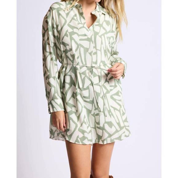 Sage | Dresses | New Sage The Label Fresco Shirt Dress In Sage | Poshmark